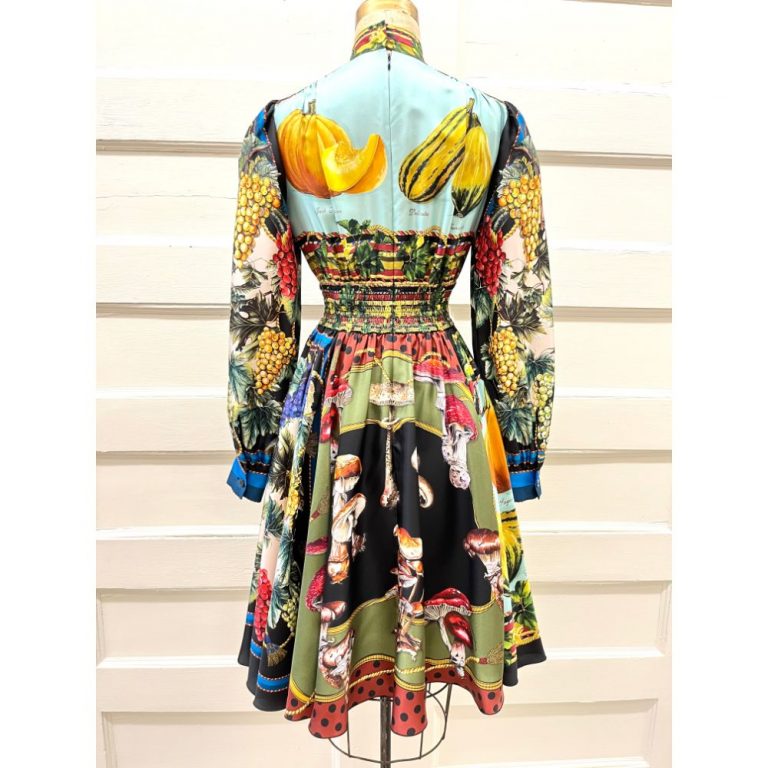 Dolce & Gabbana fruit and funghi silk dress - The Cat's Meow