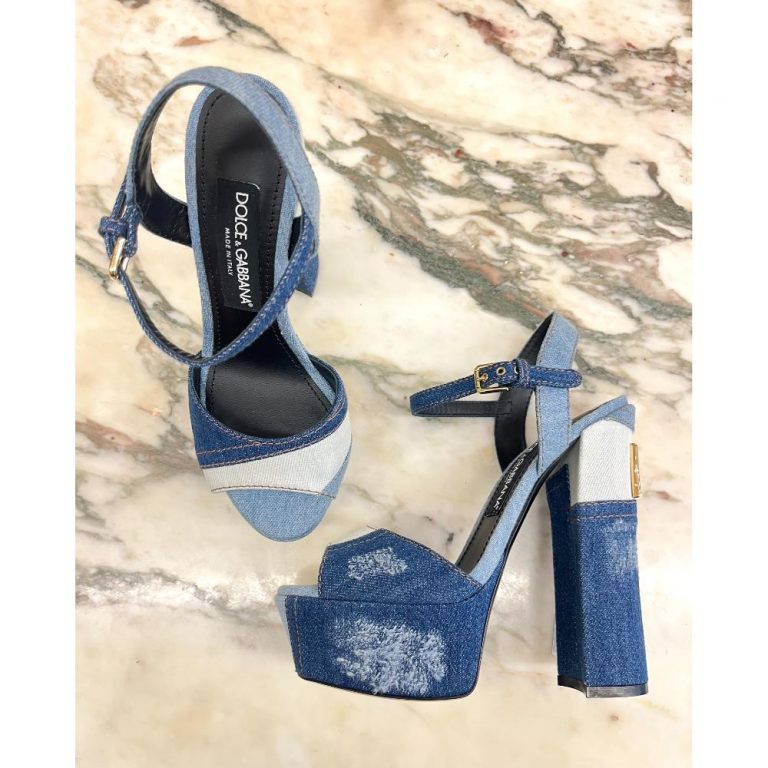 Dolce & Gabbana Keira denim platform heels for Sharon - The Cat's Meow