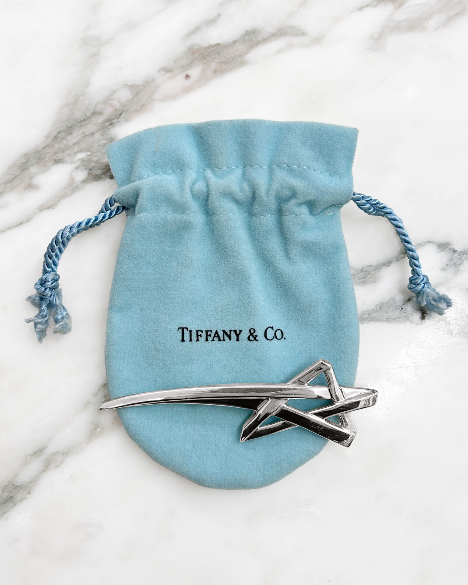 Tiffany & Co. silver shooting star brooch - The Cat's Meow