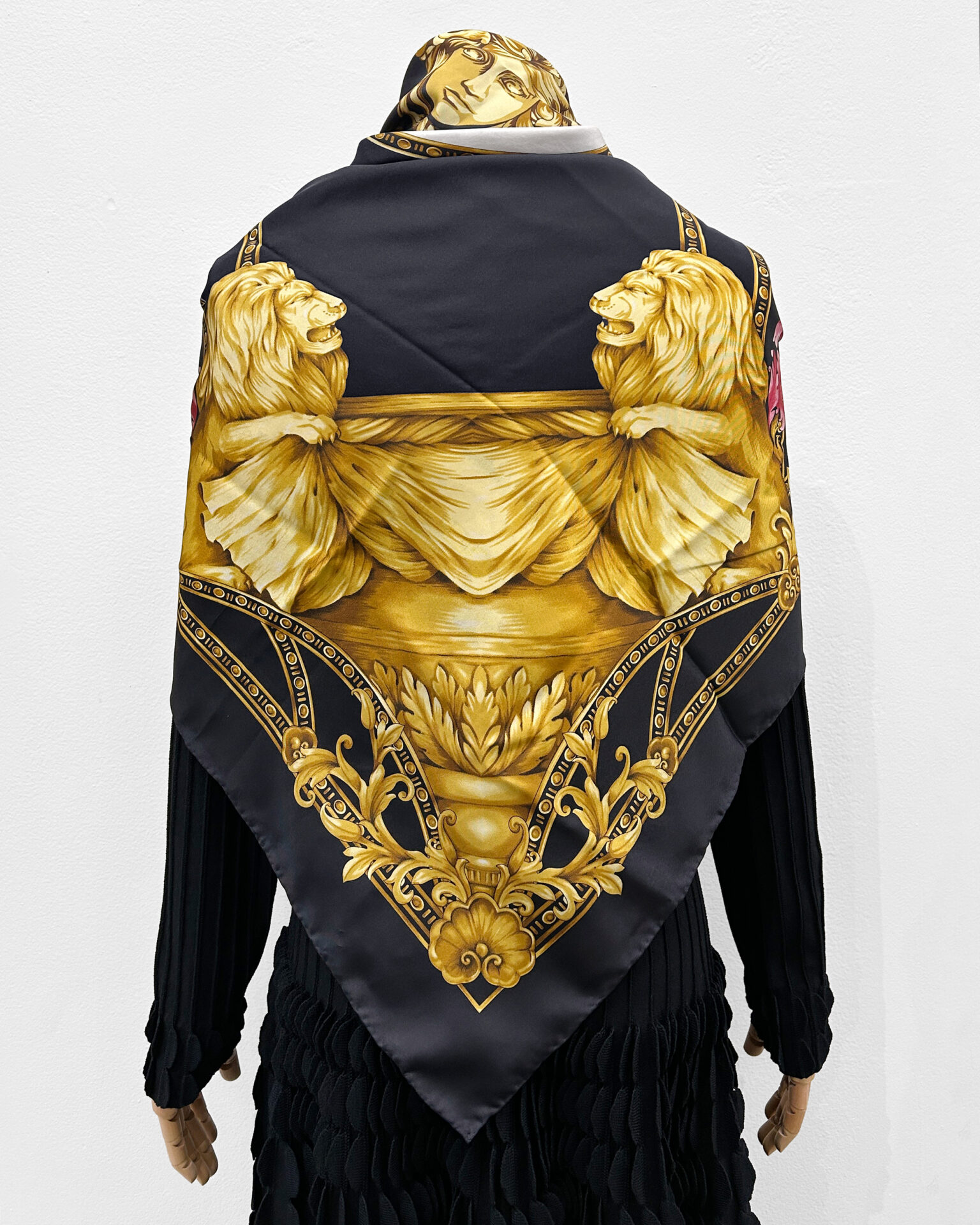 Versace large lion print silk scarf/wrap - The Cat's Meow